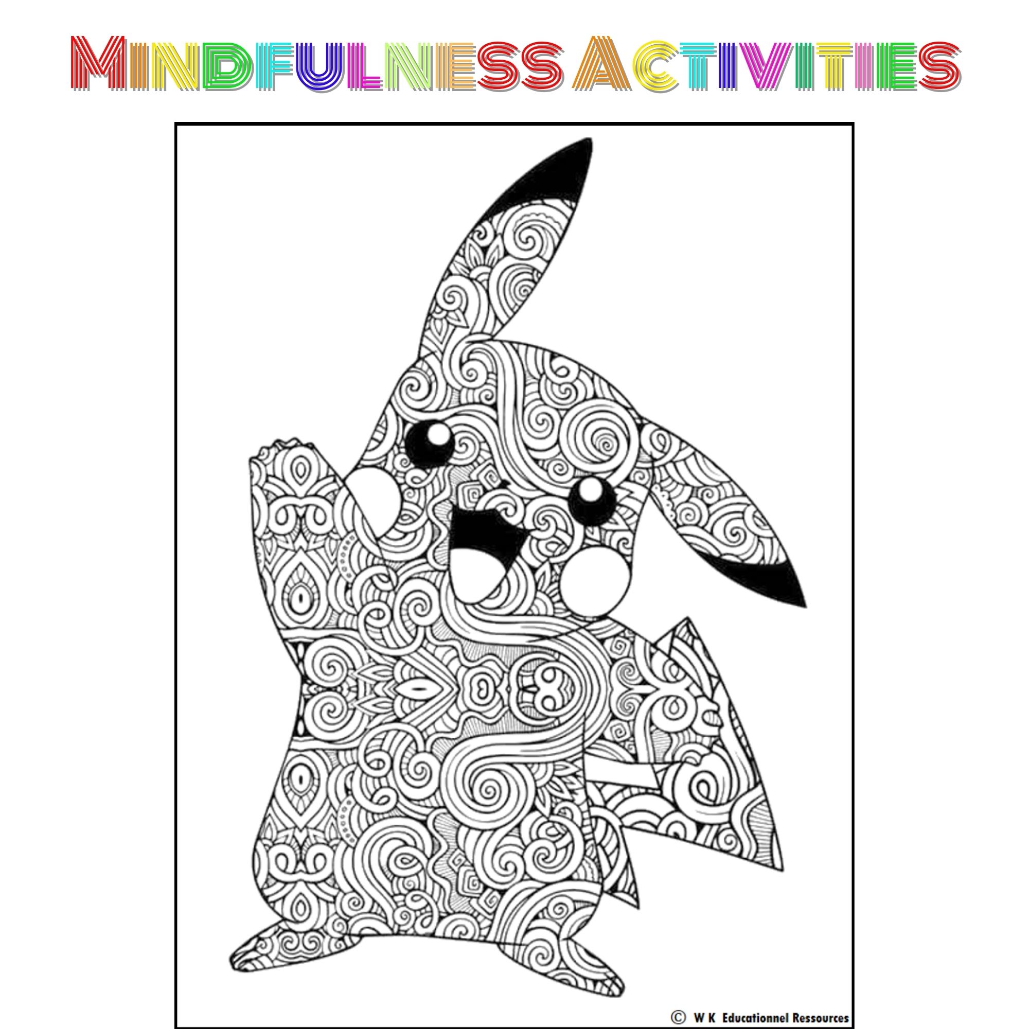 Yoga day Activities 40 Fun Animals Mandala Coloring Pages Mindfulness ...