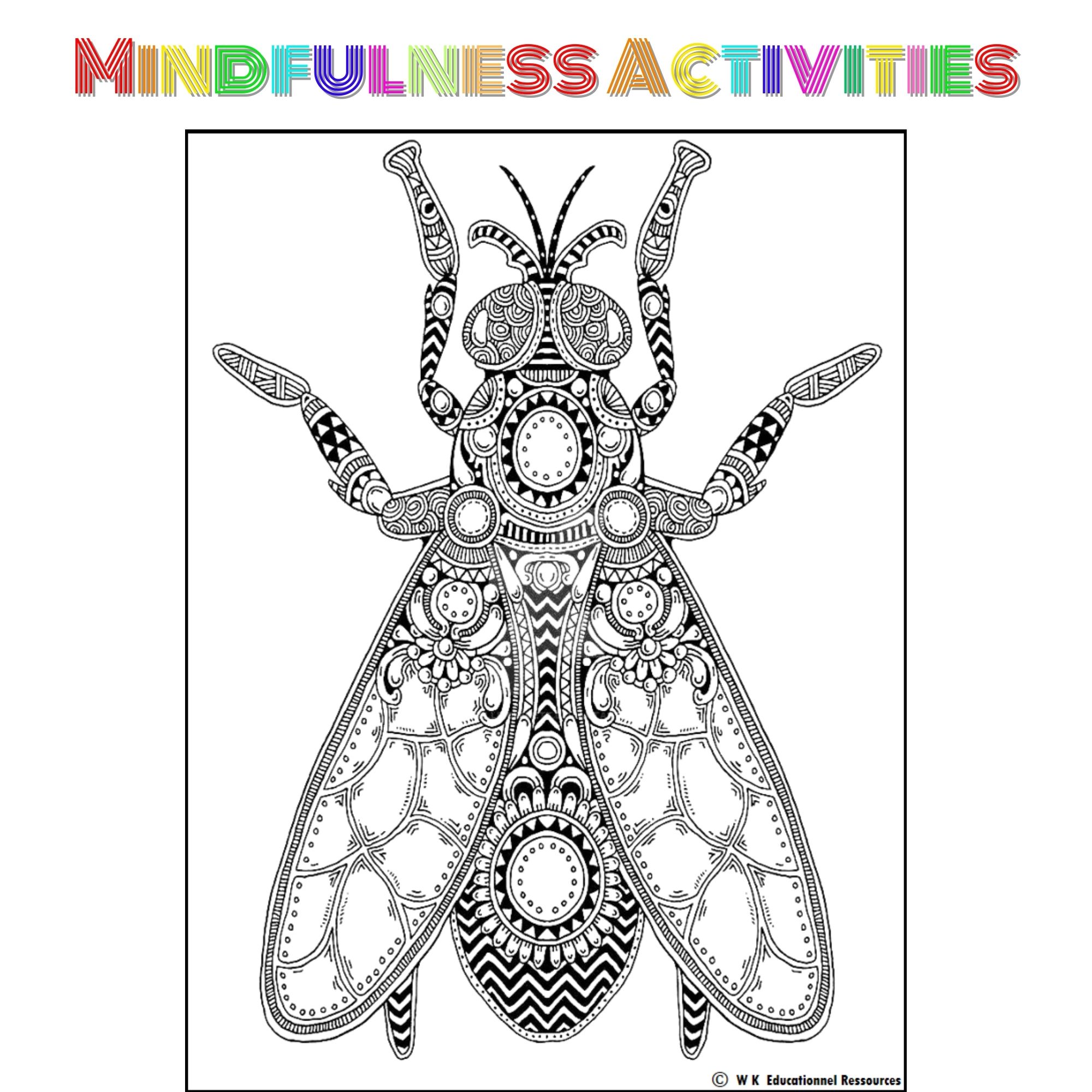 Yoga day Activities 40 Fun Animals Mandala Coloring Pages Mindfulness ...