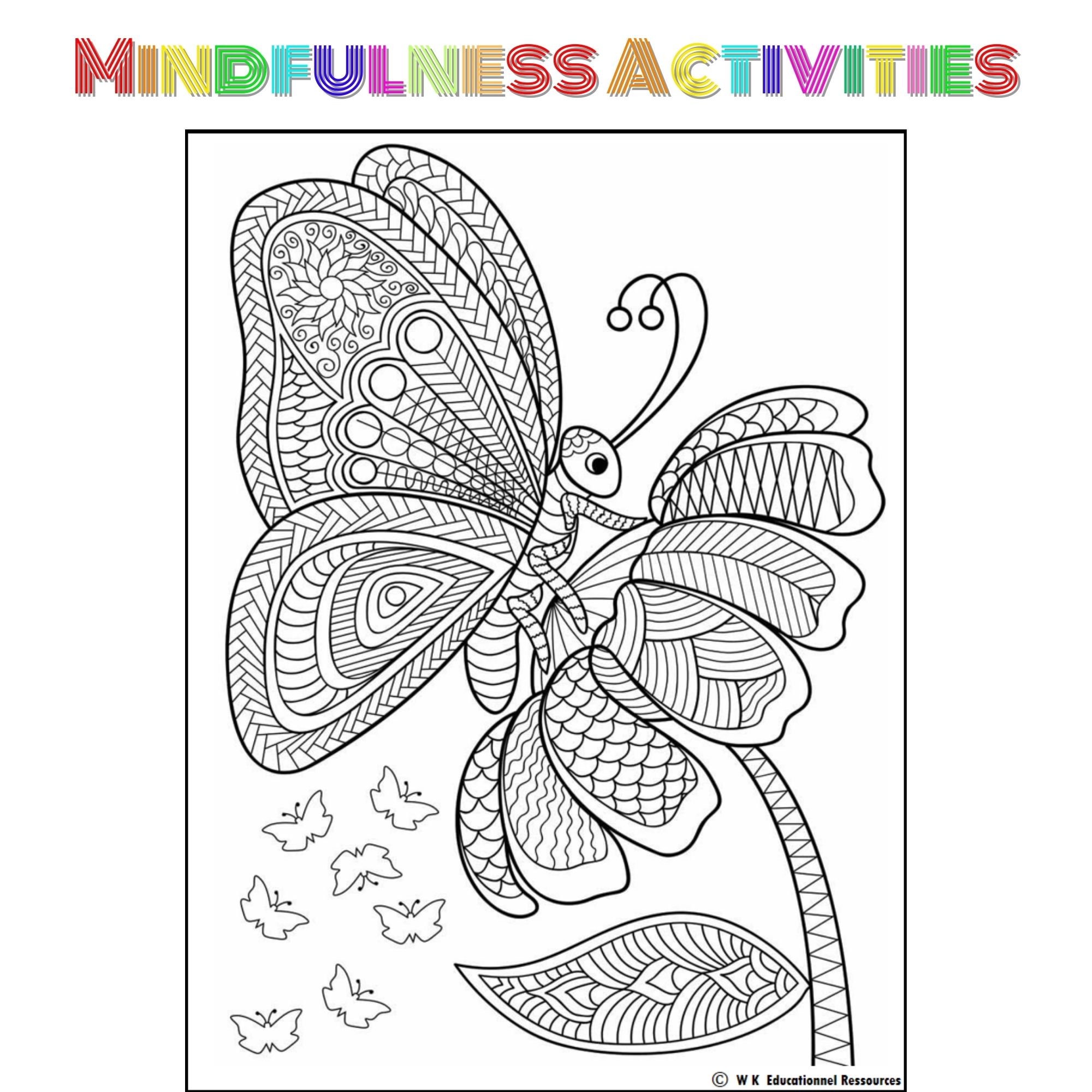 Yoga day Activities 40 Fun Animals Mandala Coloring Pages Mindfulness ...