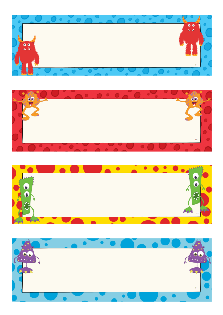 Monster Theme Decor Bundle Name Tags, Labels, and Daily Schedule Cards ...