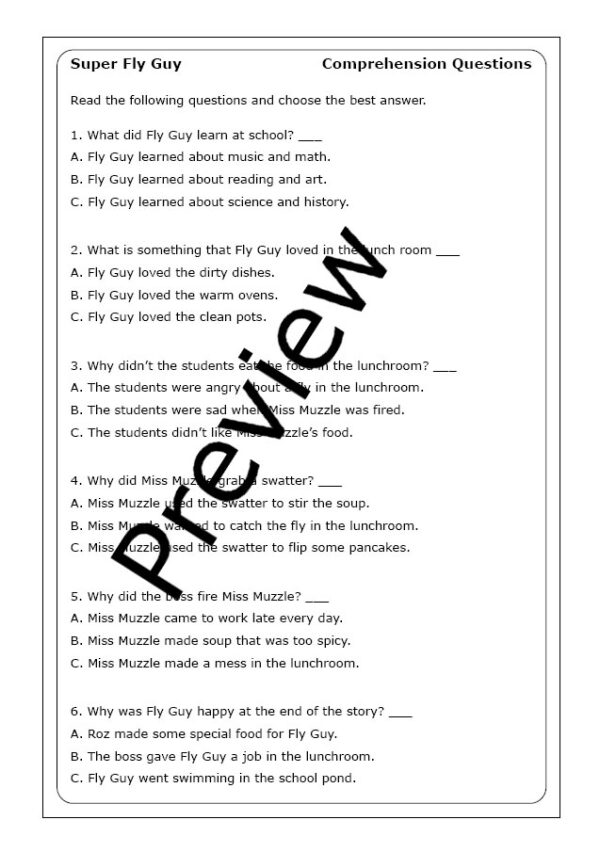 "Super Fly Guy" (Book #2) worksheets | Made By Teachers