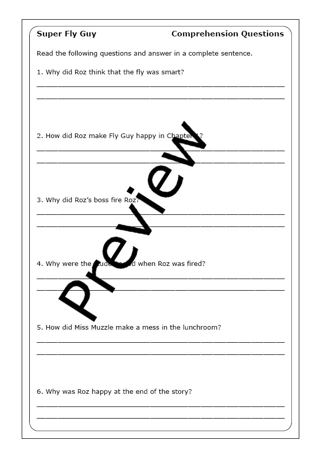"Super Fly Guy" (Book #2) worksheets | Made By Teachers