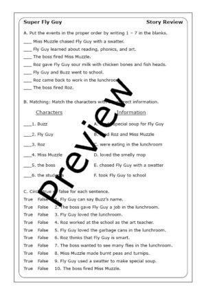 "Super Fly Guy" (Book #2) worksheets | Made By Teachers