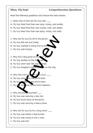 "Shoo, Fly Guy!" (Book #3) worksheets | Made By Teachers