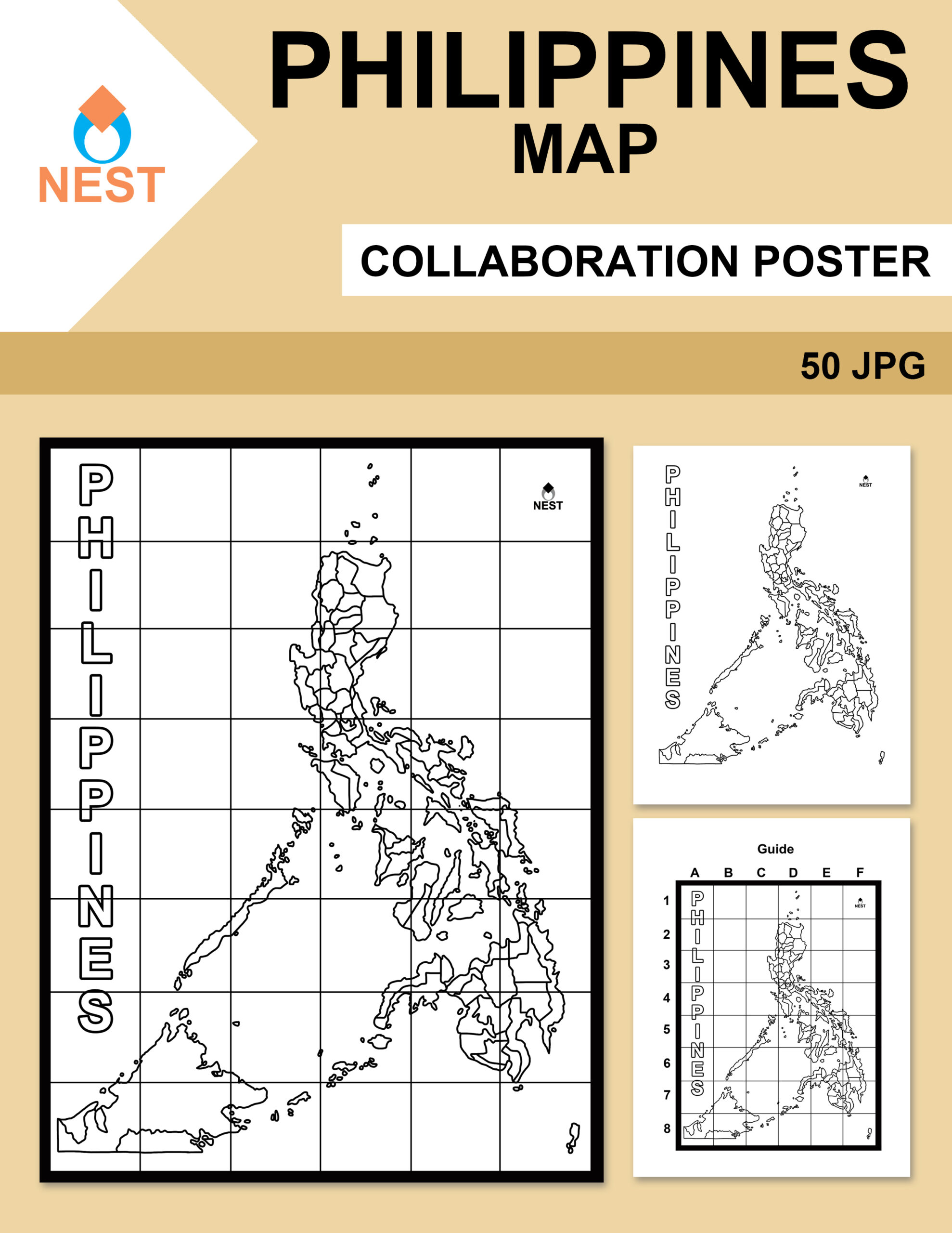 Philippines Map Collaboration Poster | Made By Teachers