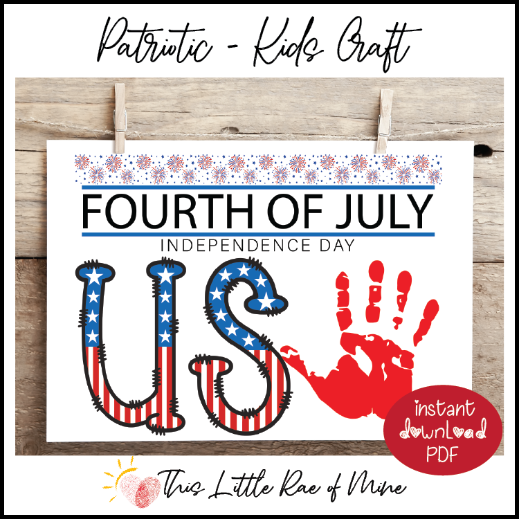 4th of July - American flag - USA - patriotic - handprint art ...