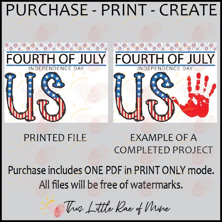 4th of July - American flag - USA - patriotic - handprint art ...