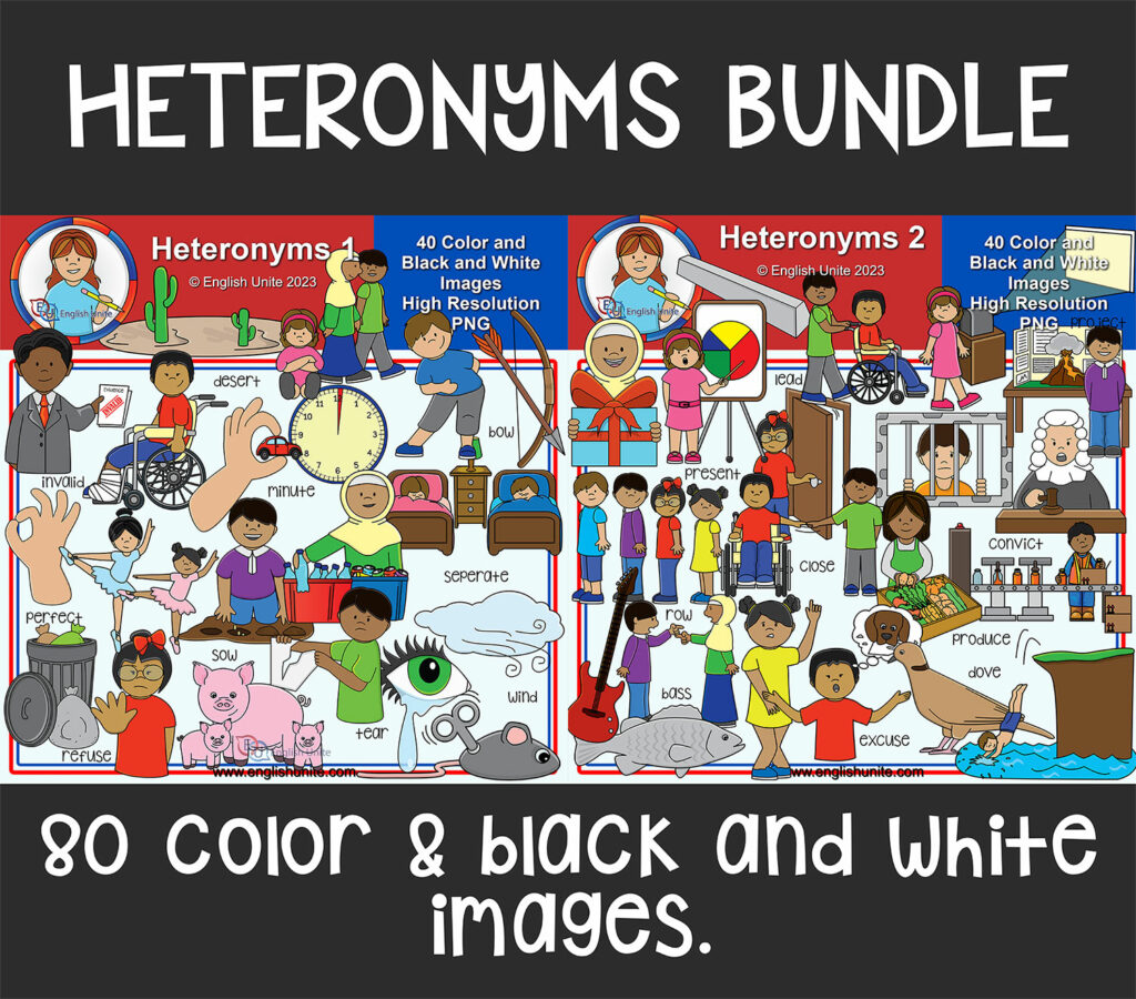 Clip Art - Heteronyms Bundle | Made By Teachers