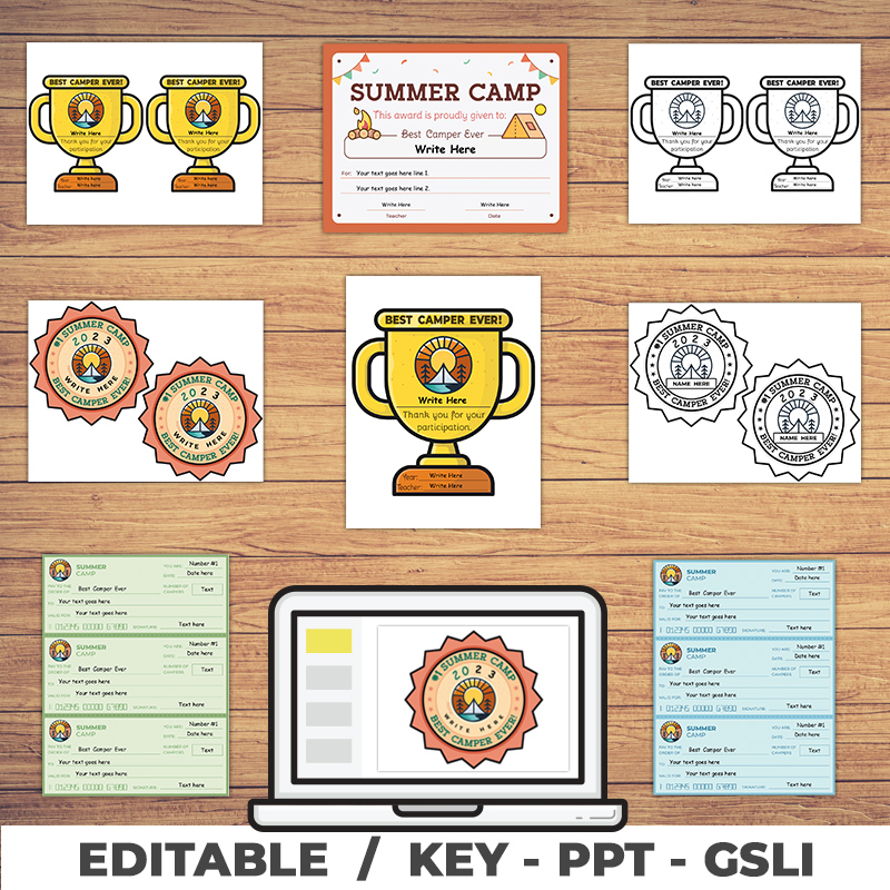 Summer Camp | Editable Awards | Made By Teachers