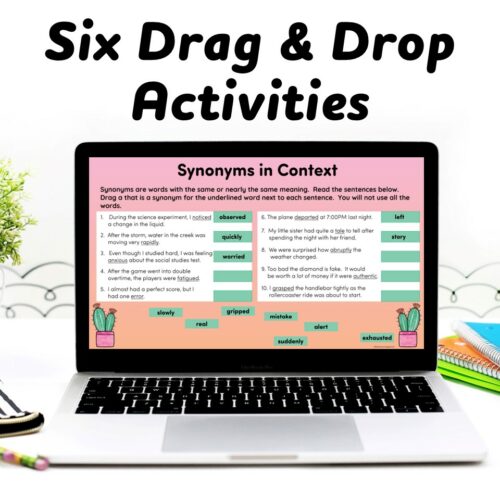Synonyms and Antonyms Activities - Print and Digital Worksheets ...