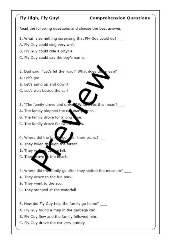 "Fly High, Fly Guy!" (Book #5) worksheets | Made By Teachers