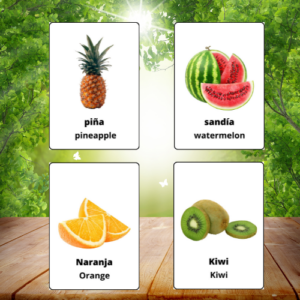 bilingual Fruit Flashcards in SPANISH/English | Made By Teachers