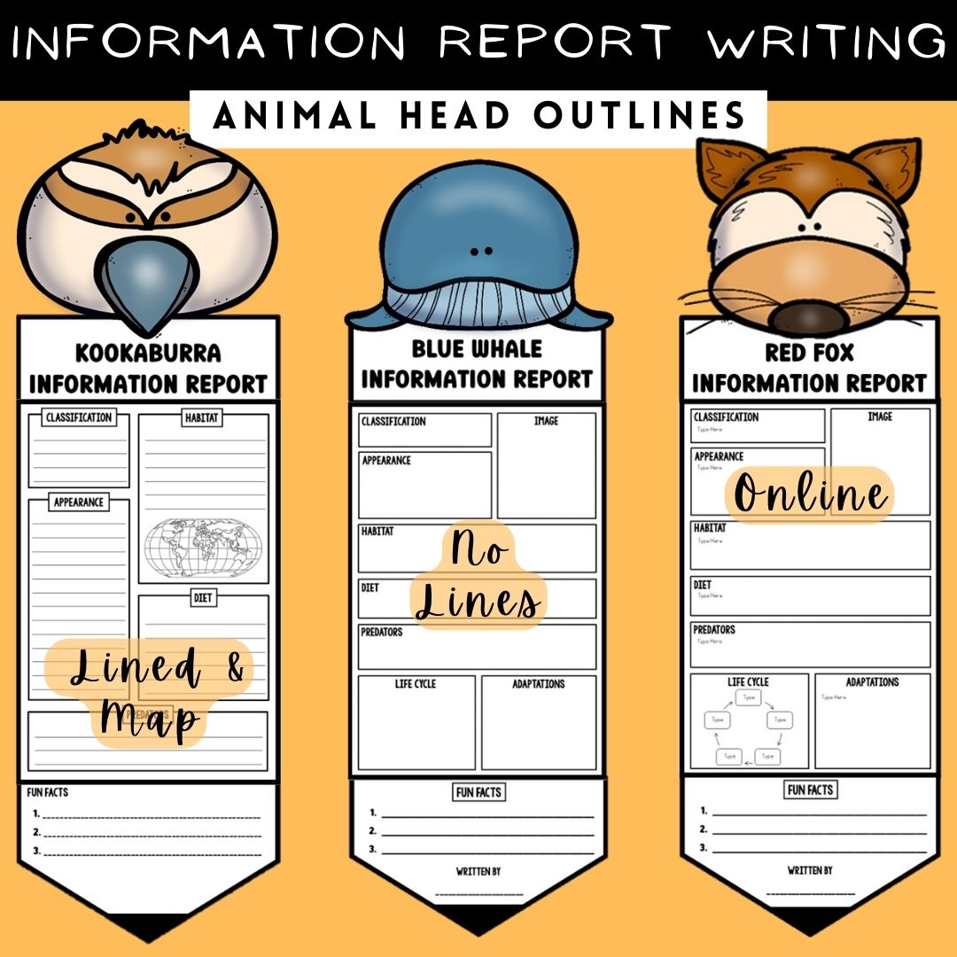 146 Animal Research Report Pennants | Writing Pencil Information Text ...