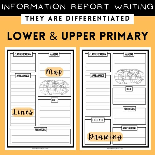 146 Animal Research Report Pennants | Writing Pencil Information Text ...