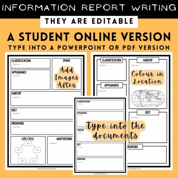 146 Animal Research Report Pennants | Writing Pencil Information Text ...