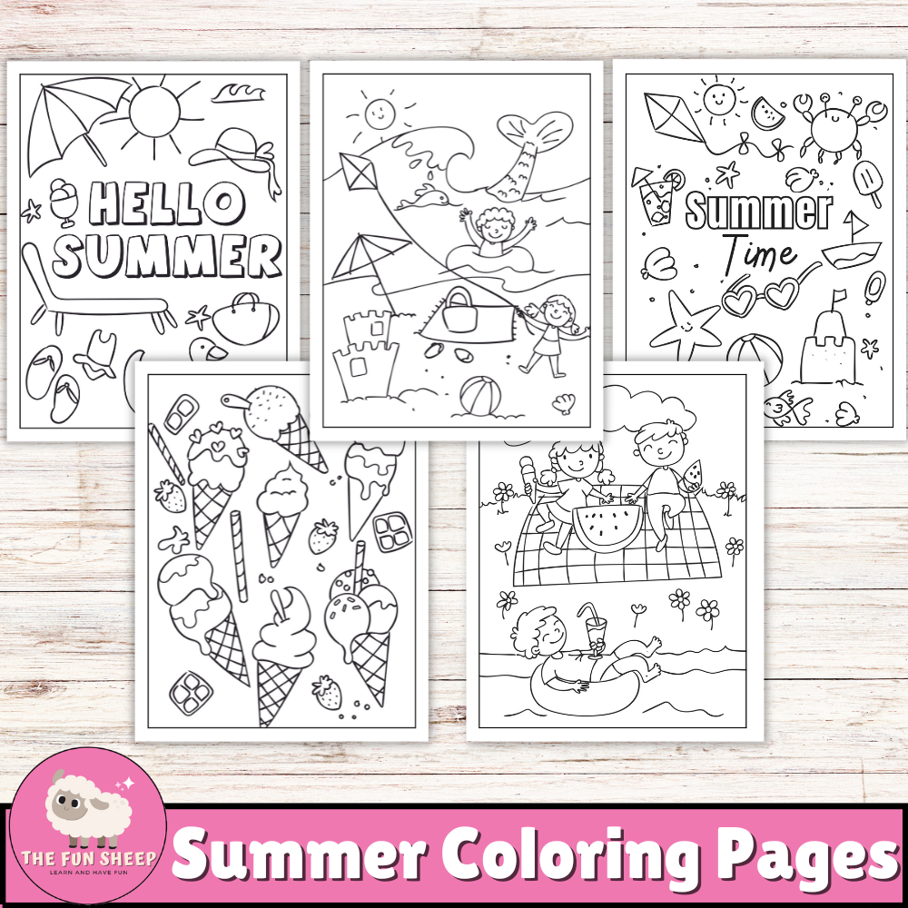 Summer Coloring Pages | End of the Year Coloring Pages - 5 Coloring ...