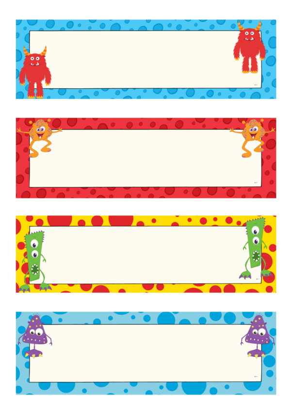 Monster Theme Decor Bundle Name Tags, Labels and Awards Editable | Made ...