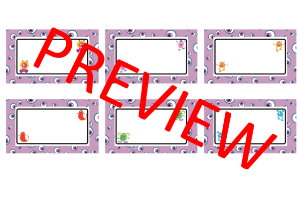 Monster Theme Decor Bundle Name Tags, Labels and Awards Editable | Made ...