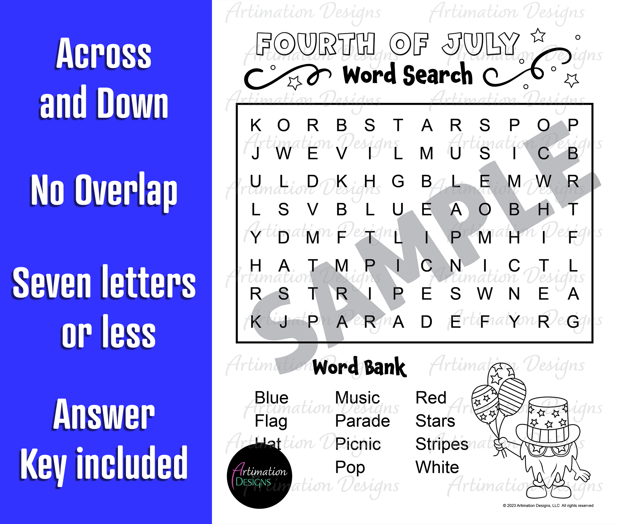 4th of July Word Search Bundle | Independence Day Word Games | Made By ...