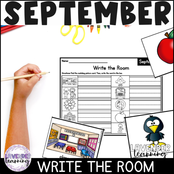 September Write the Room Activity - Back to School Write the Room ...
