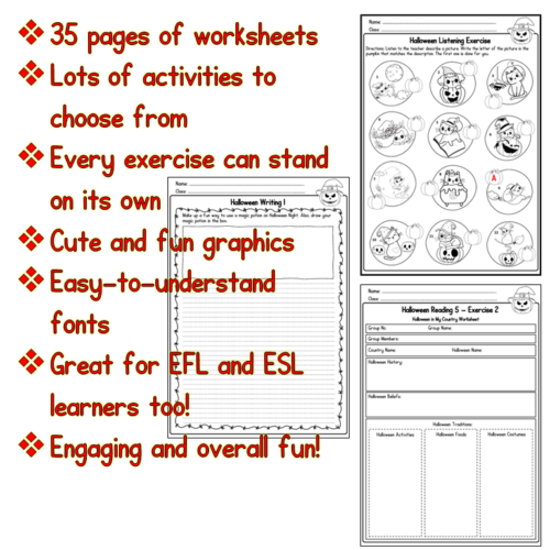 Halloween No-Prep ELA Worksheets | Made By Teachers