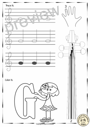 Music Tracing Notes Worksheets for Violin Students | Made By Teachers