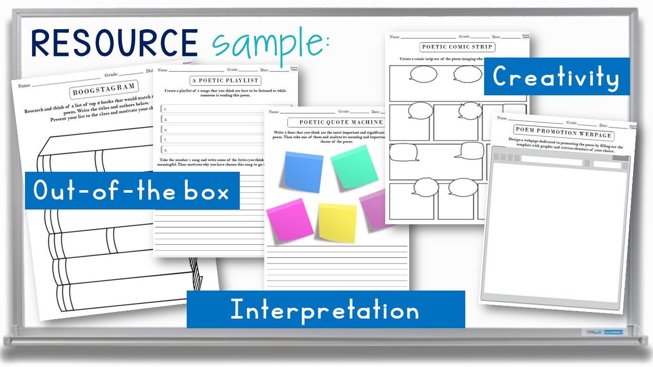 Poetry Analysis For Any Poem - Middle School Activities - Print and ...