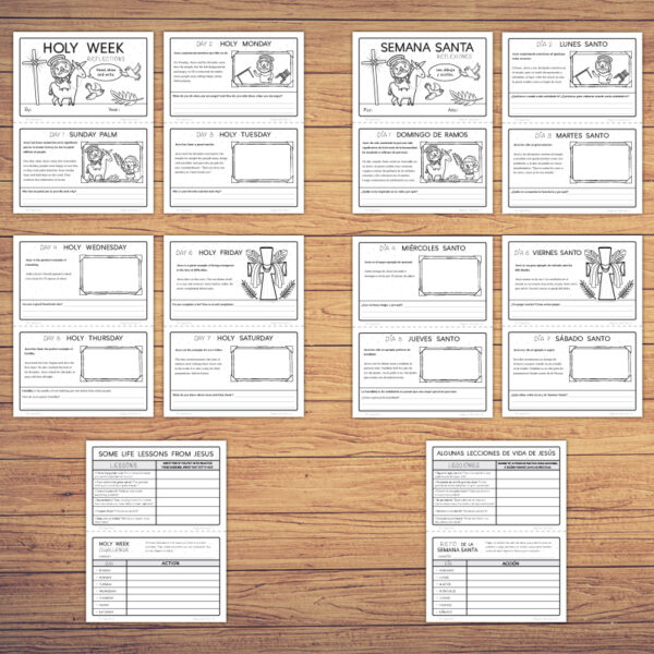 Holy Week Reflections Mini Books BUNDLE | Made By Teachers