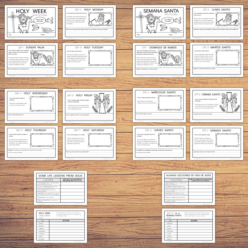 Holy Week Reflections Mini Books BUNDLE | Made By Teachers