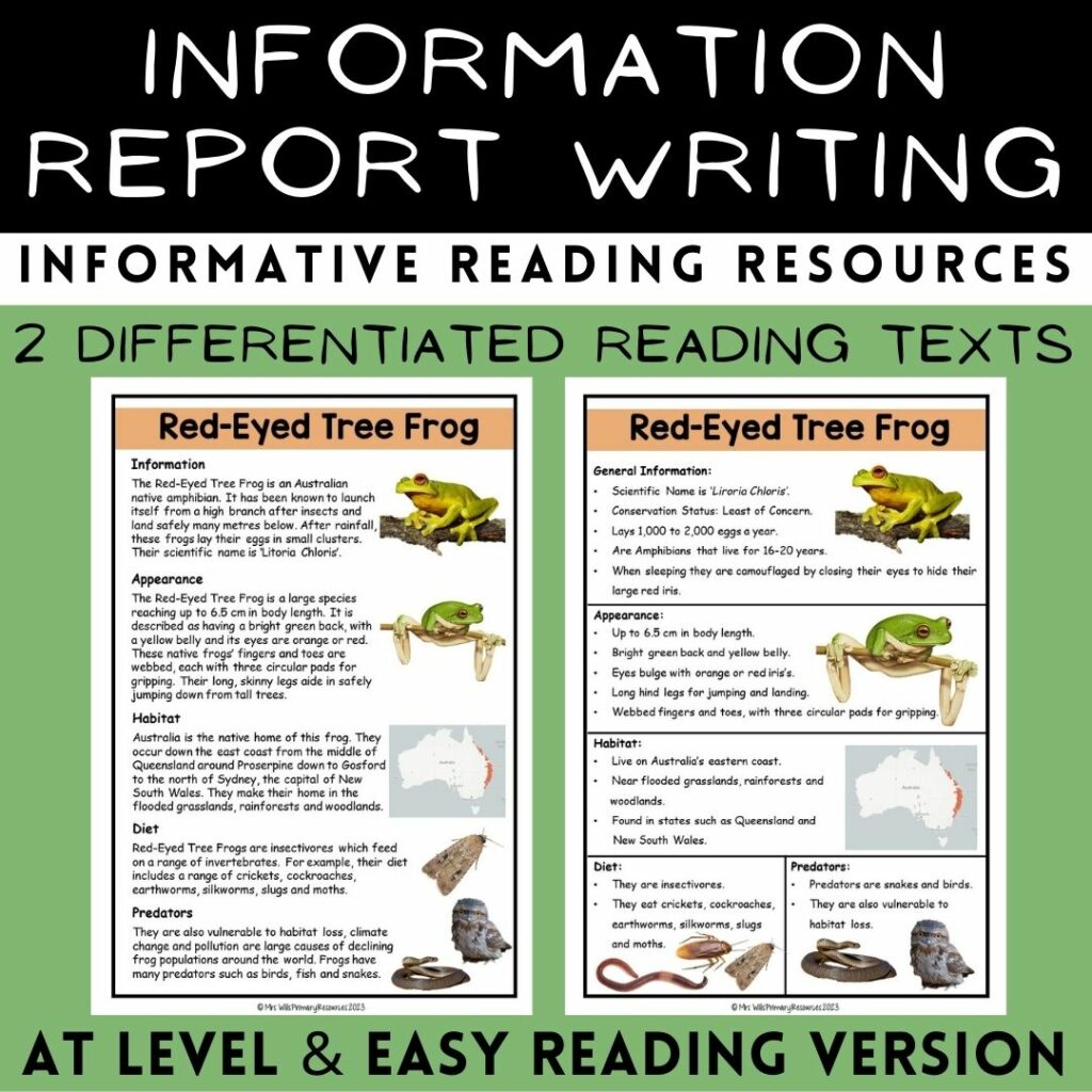 12 Animal Information Texts, Report Writing & Reading Analysis Workbook ...