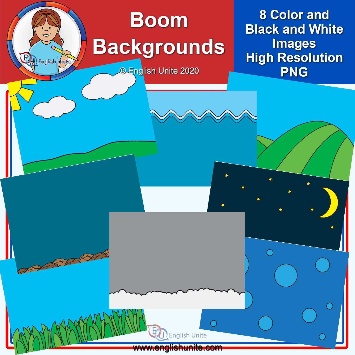 Clip Art - Boom Backgrounds | Made By Teachers