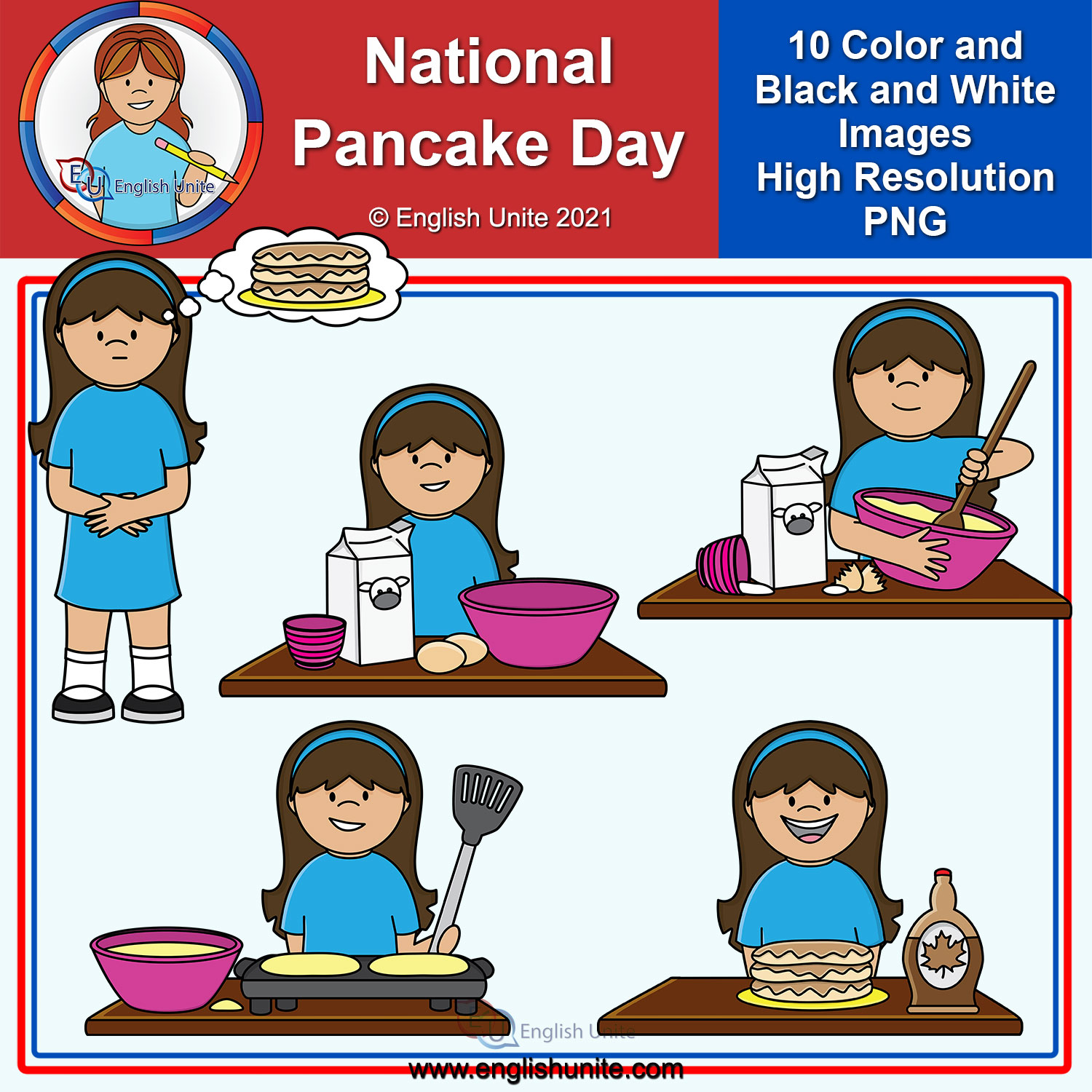 Clip Art - Pancake Day (5-Step Sequence) | Made By Teachers