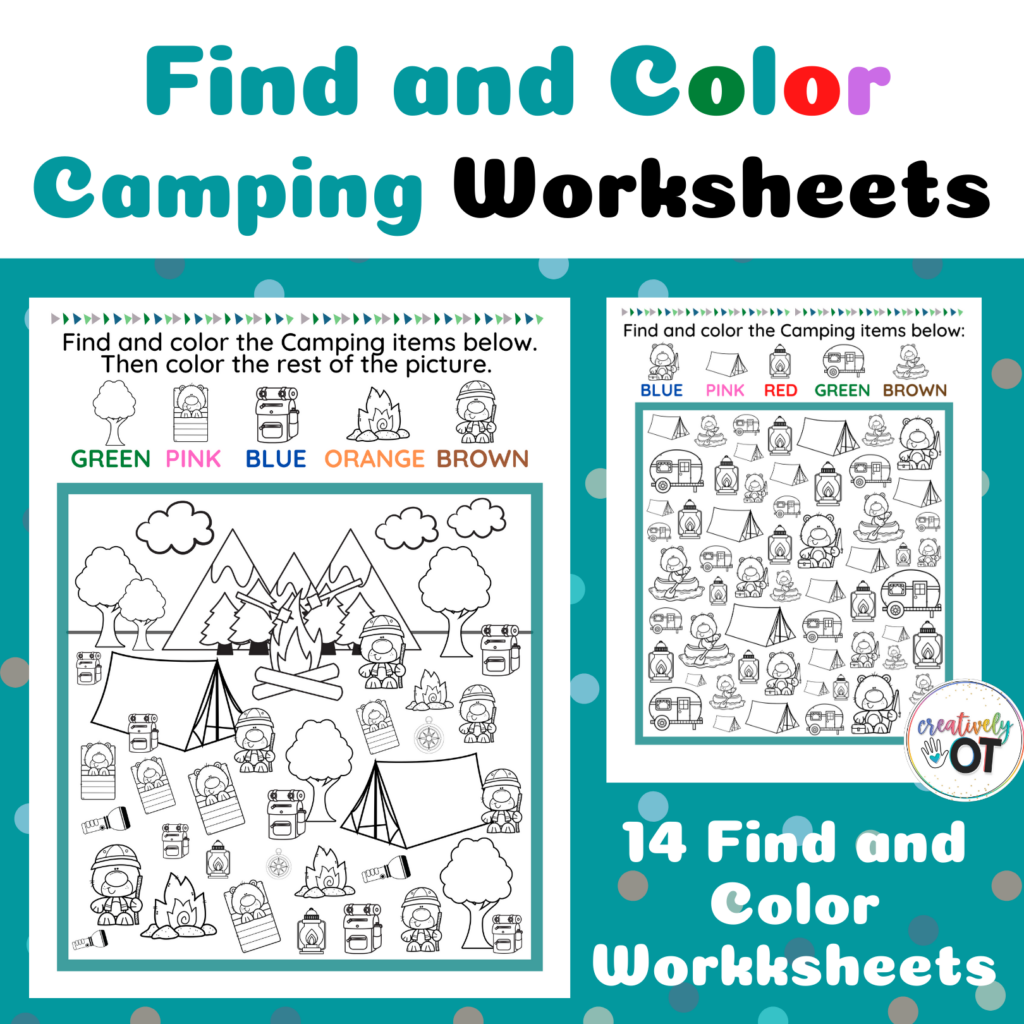 Find and Color Camping Worksheets | Made By Teachers