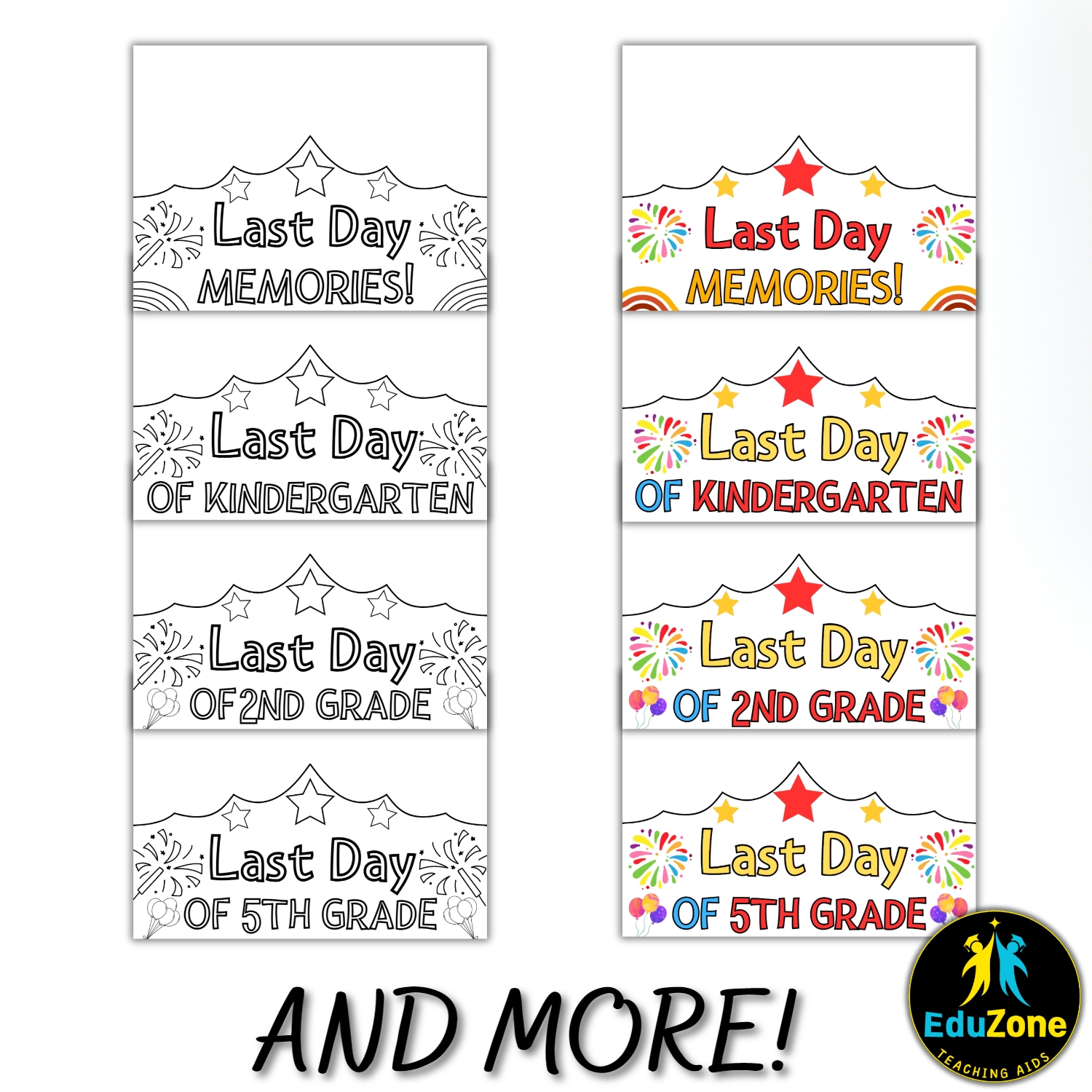 Celebrate the Last Day of School with Summer Crowns for Grades 1-5 ...