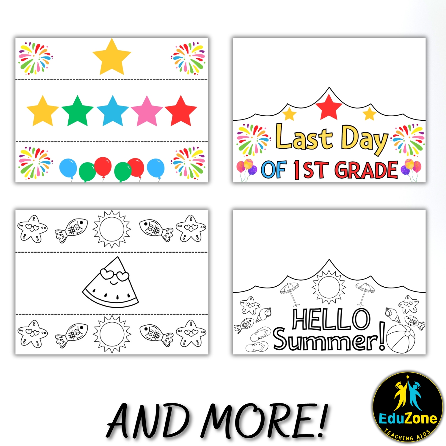 Celebrate the Last Day of School with Summer Crowns for Grades 1-5 ...