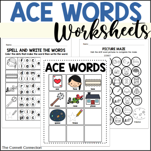 ACE Words Worksheets and Hands On Centers Bundle | Made By Teachers