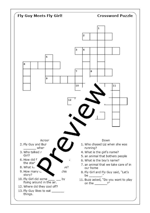 "Fly Guy Meets Fly Girl!" (Book #8) worksheets | Made By Teachers