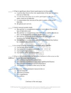 Twelfth Night Acts 4 and 5 Quiz and Close Reading Worksheets Bundle ...