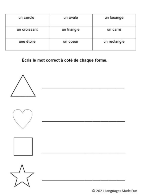French Shapes - Les Formes | Made By Teachers