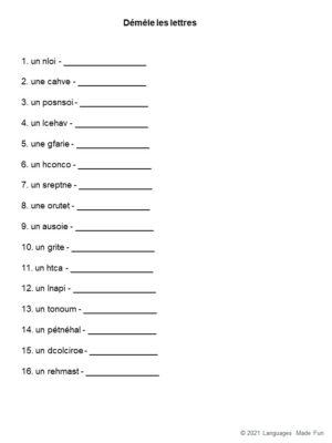 Les Animaux - Animals in French | Made By Teachers