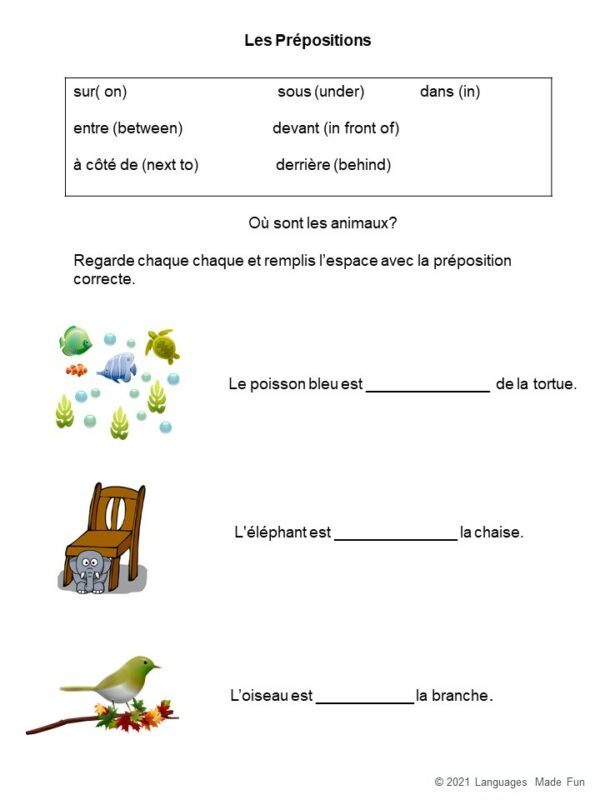 Les Animaux - Animals in French | Made By Teachers