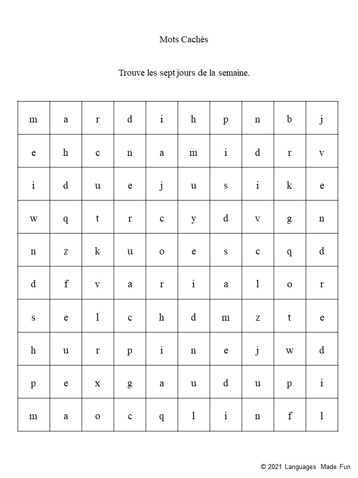 French Days of the Week - Les Jours de la Semaine | Made By Teachers