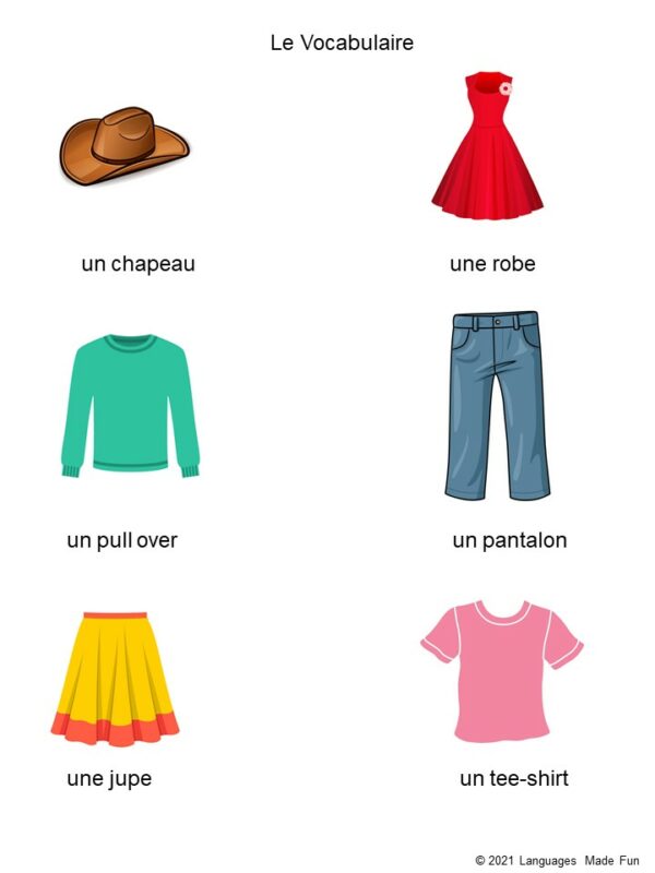 French Clothing Activities - Les Vêtements | Made By Teachers