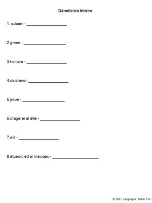 Les Passetemps - French Hobbies & Activities | Made By Teachers