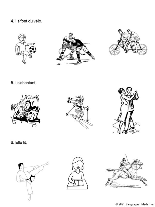 Les Passetemps (Hobbies) - French Reading Comprehension Activities ...