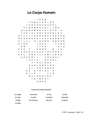 Le Corps Humain - French Unit on Body Parts | Made By Teachers