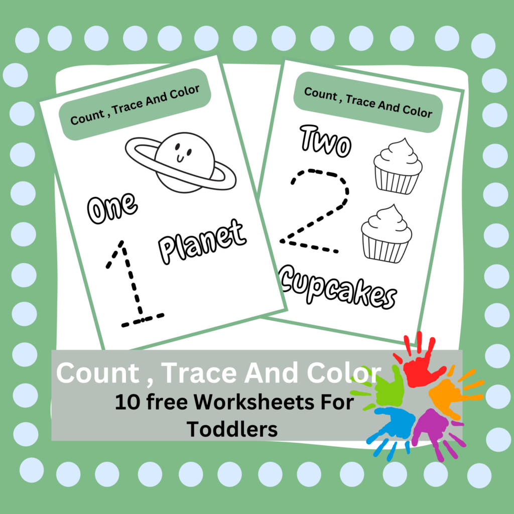 Count , Trace And Color For Toddlers And Preschoolers | Made By Teachers