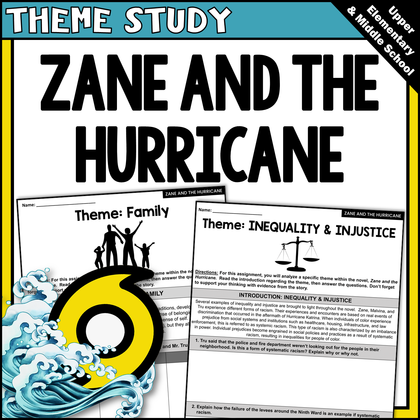 Zane and the Hurricane Novel Study Theme Activities | Made By Teachers