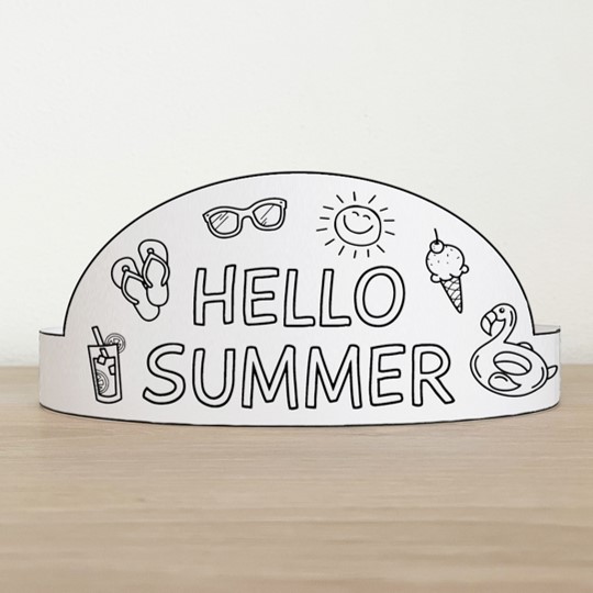 Summer Paper Crowns Headband Printable Coloring Spring Craft Activity ...