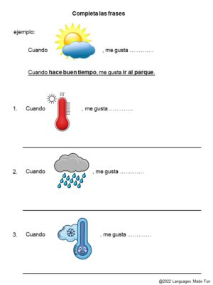 Spanish Weather Activities - ¿Qué tiempo hace? | Made By Teachers